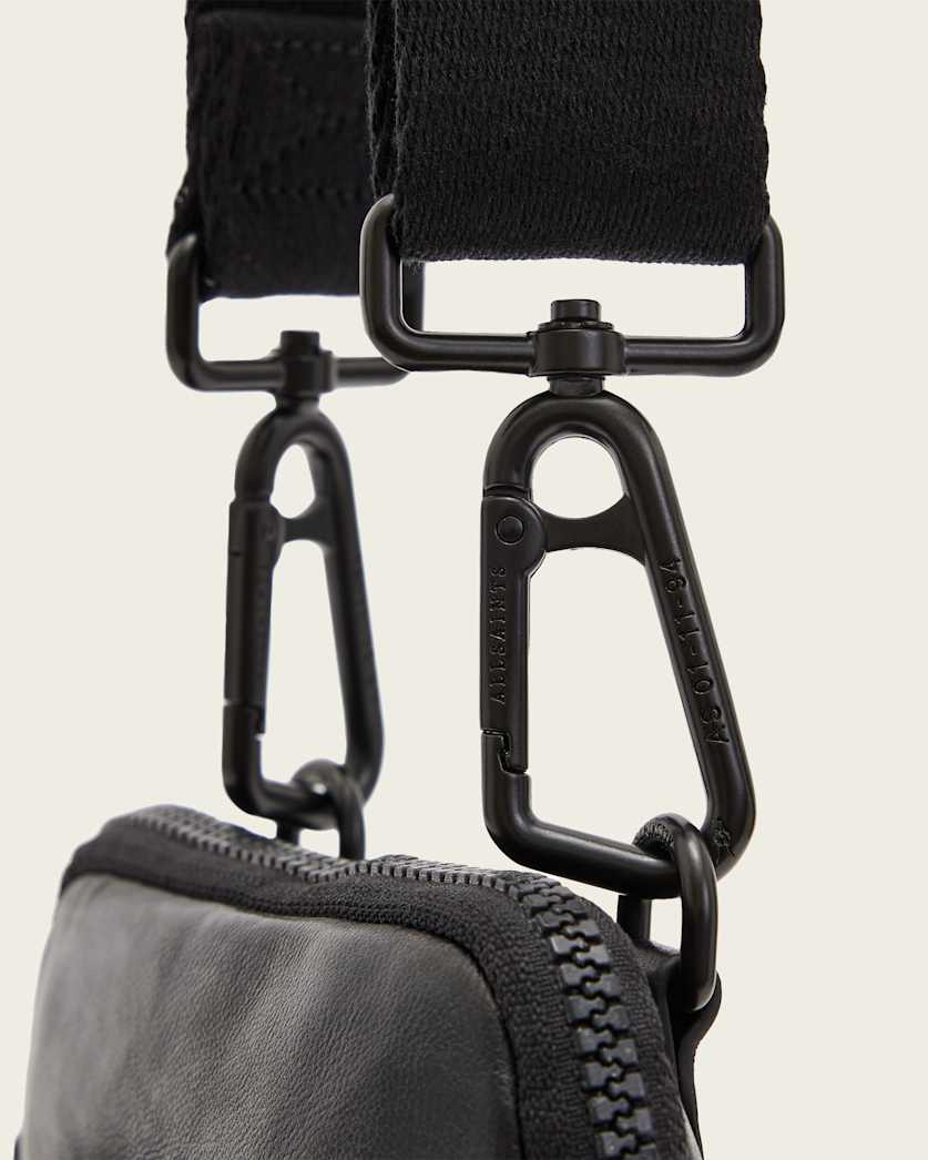 Falcon Leather Pouch Bag Black | ALLSAINTS US